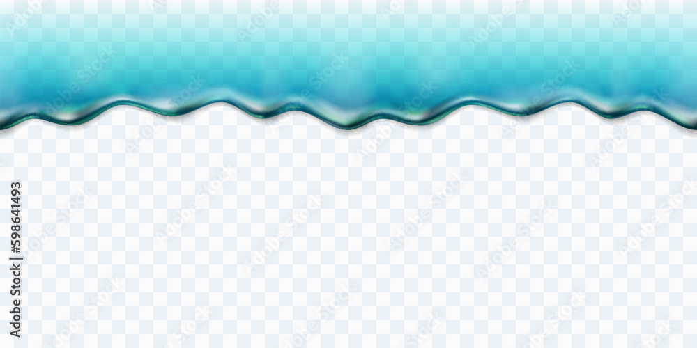 Water drip, melt ice seamless pattern isolated on transparent ...