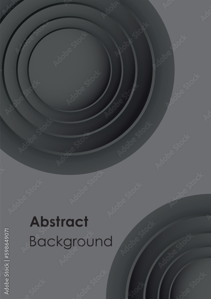 Circular background with concentric elements. Minimal abstract clean ...