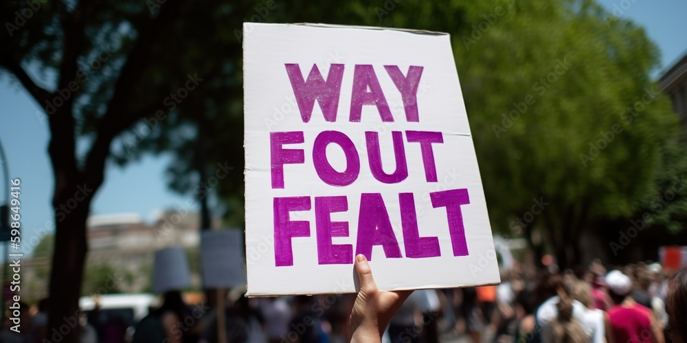 A protest sign demanding equal pay, symbolizing the ongoing fight for ...