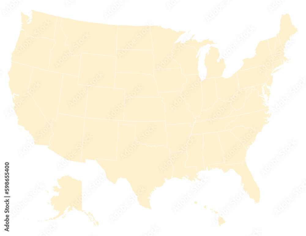 Usa map with all the states