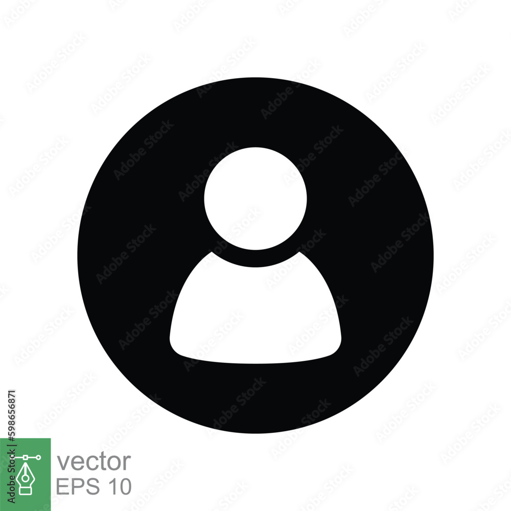 Vecteur Stock User icon. Simple flat style. Human person, avatar login ...