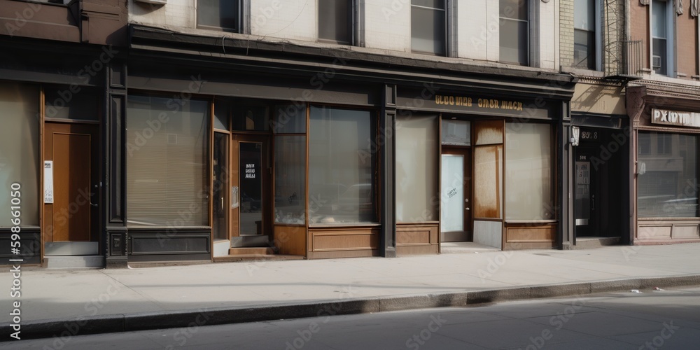 Desolate, empty storefronts, reflecting the economic disparities ...