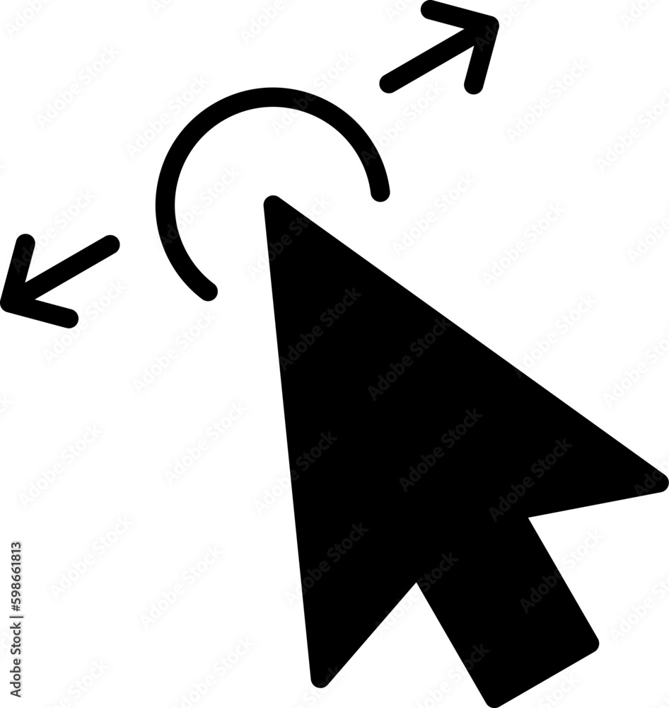 Hand Mouse Pointer Pictogram on Transparent Background. Finger Web ...