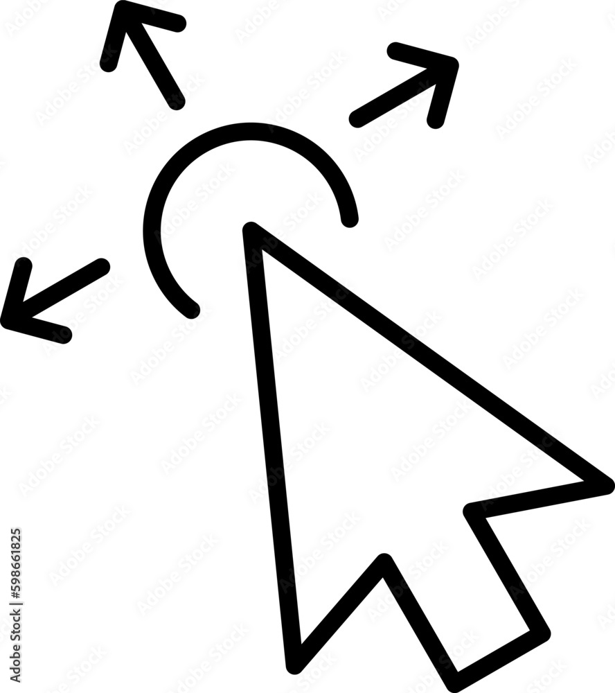 Hand Mouse Pointer Pictogram on Transparent Background. Finger Web ...