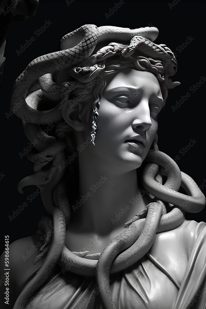 Medusa Gorgo, a mythological monster killed by the hero Perseus in ...
