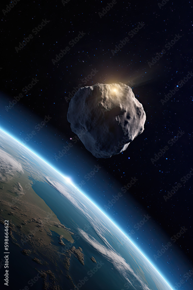 Big and small asteroids near planet Earth. Potentially hazardous ...