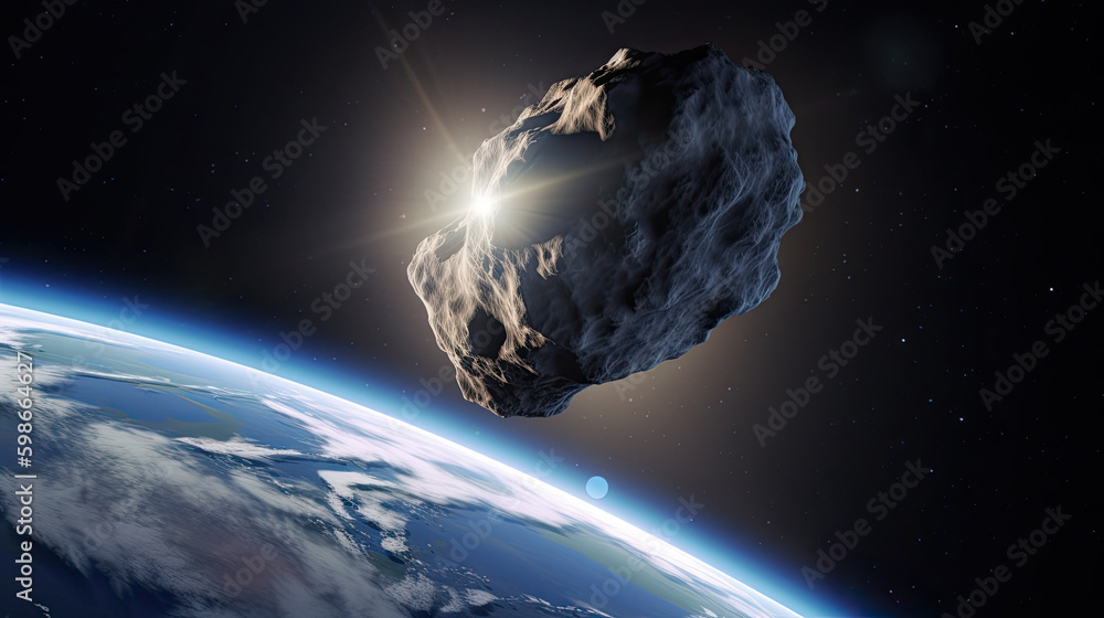 Big and small asteroids near planet Earth. Potentially hazardous ...