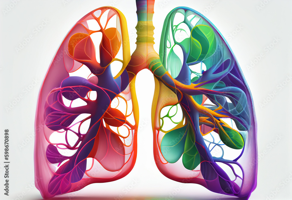 Beautiful abstract lungs made from smooth elegant transparent fabric on ...