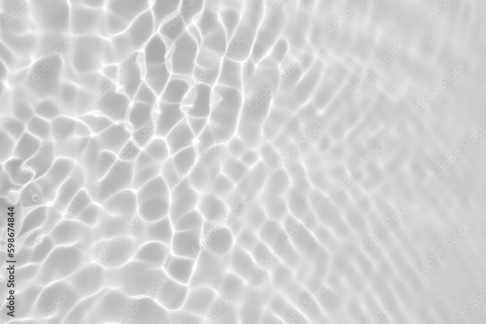 Abstract white transparent water shadow surface texture natural ripple ...