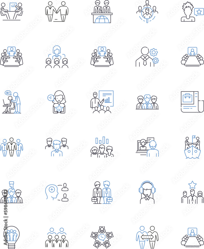 Employees line icons collection. Motivation, Dedication, Productivity ... Employees line icons collection. Motivation, Dedication, Productivity ...