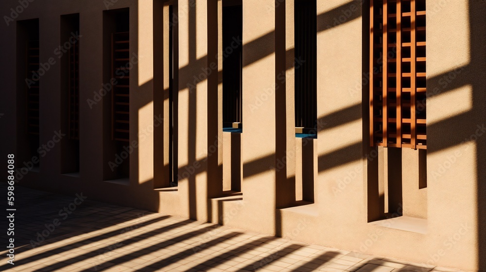 AI Generative. "Shadow Play: The Mesmerizing Modern Architecture of ...