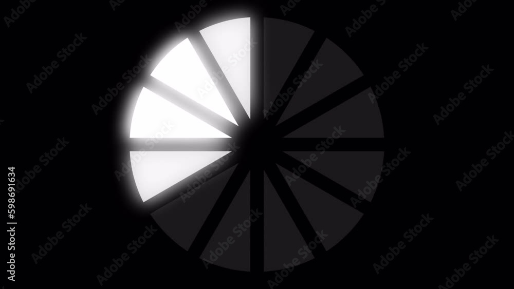 Loading Circle Video with Glow. Loading Animation on Transparent ...