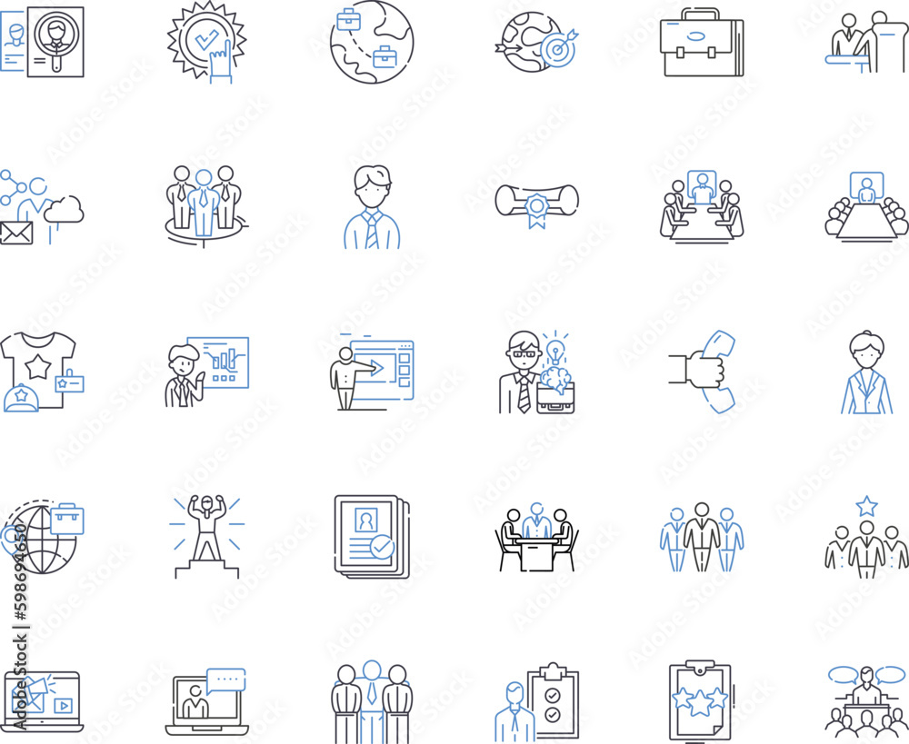 Fototapeta mapa świata dla dzieci Technology Company line icons ... Fototapeta mapa świata dla dzieci Technology Company line icons ...
