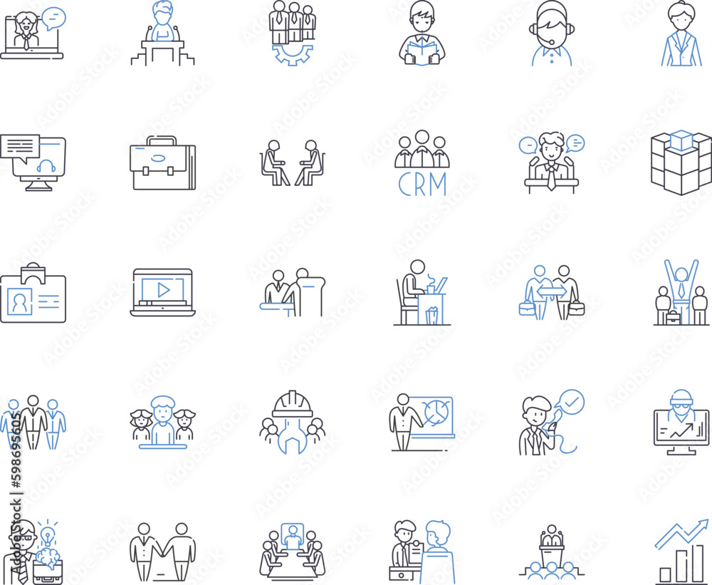 Vocation line icons collection. Calling, Occupation, Work, Mission ...