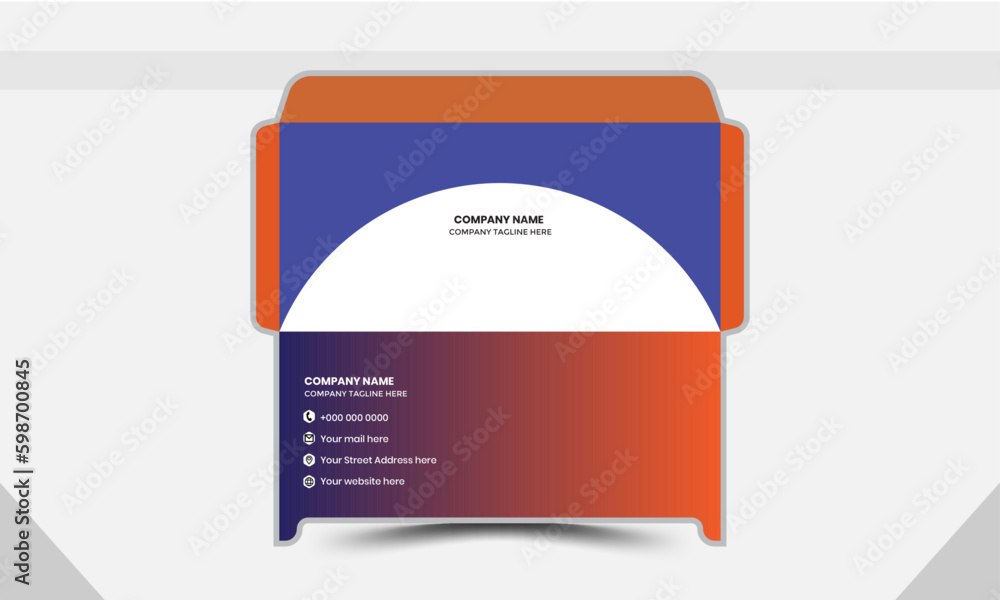 Minimalist Envelope design layout Stock Vector | Adobe Stock
