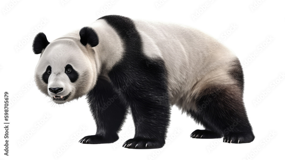 Panda isolated on transparent background created with generative AI ...