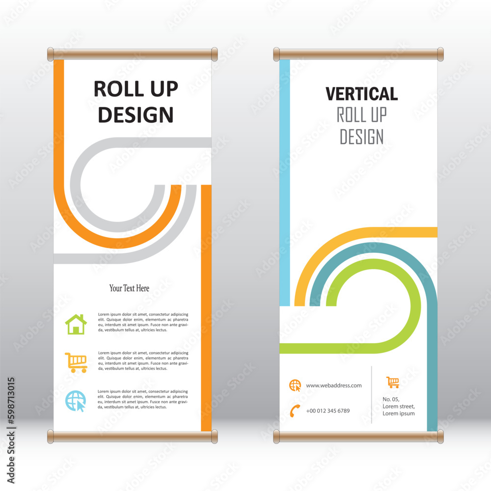Vertical roll up banner design for business and advertising, display ...