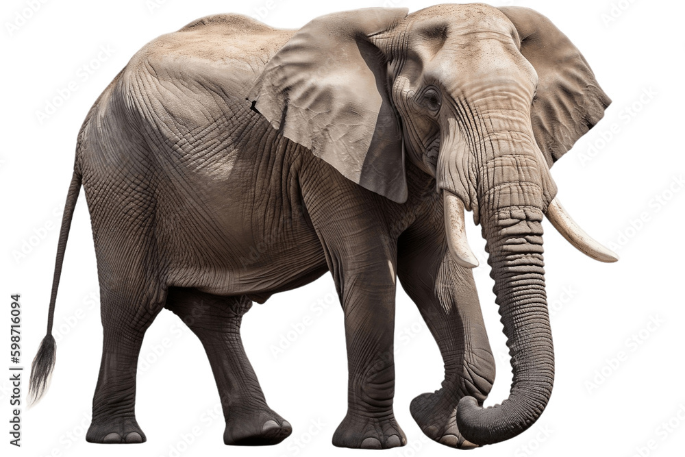 elephant side view ,isolated on transparent background, Stock Photo ...