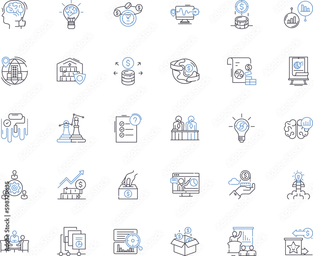 Aims line icons collection. Goals, Objectives, Ambitions, Targets ...