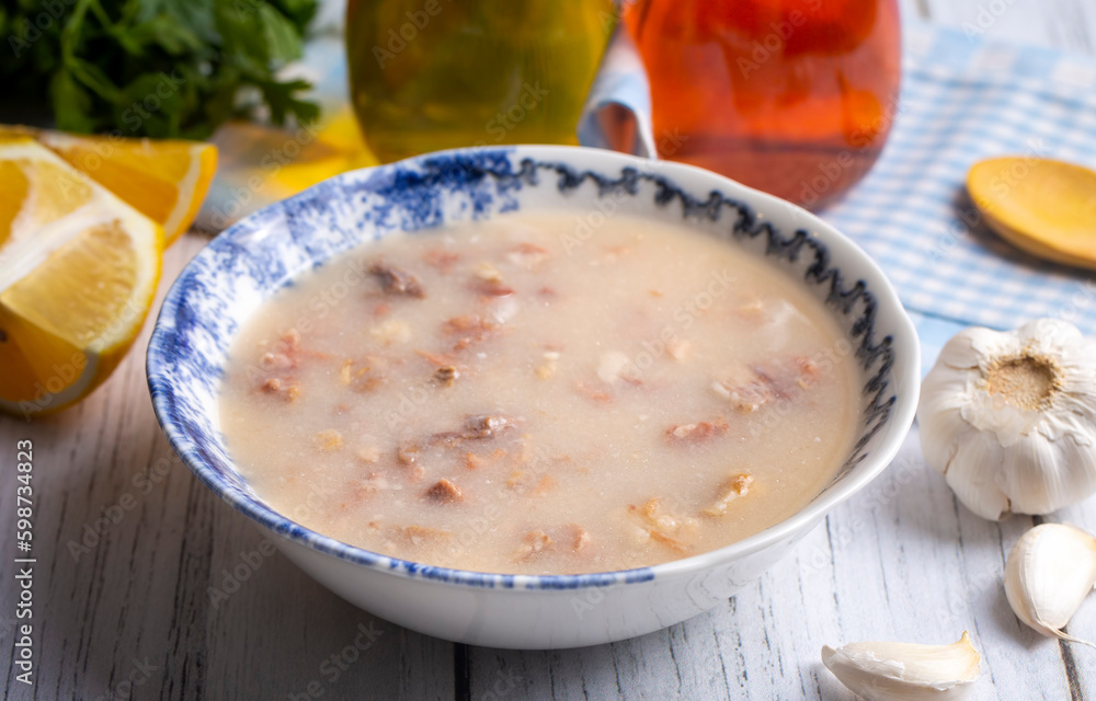 Traditional delicious Turkish food, Turkish traditional tripe soup ...