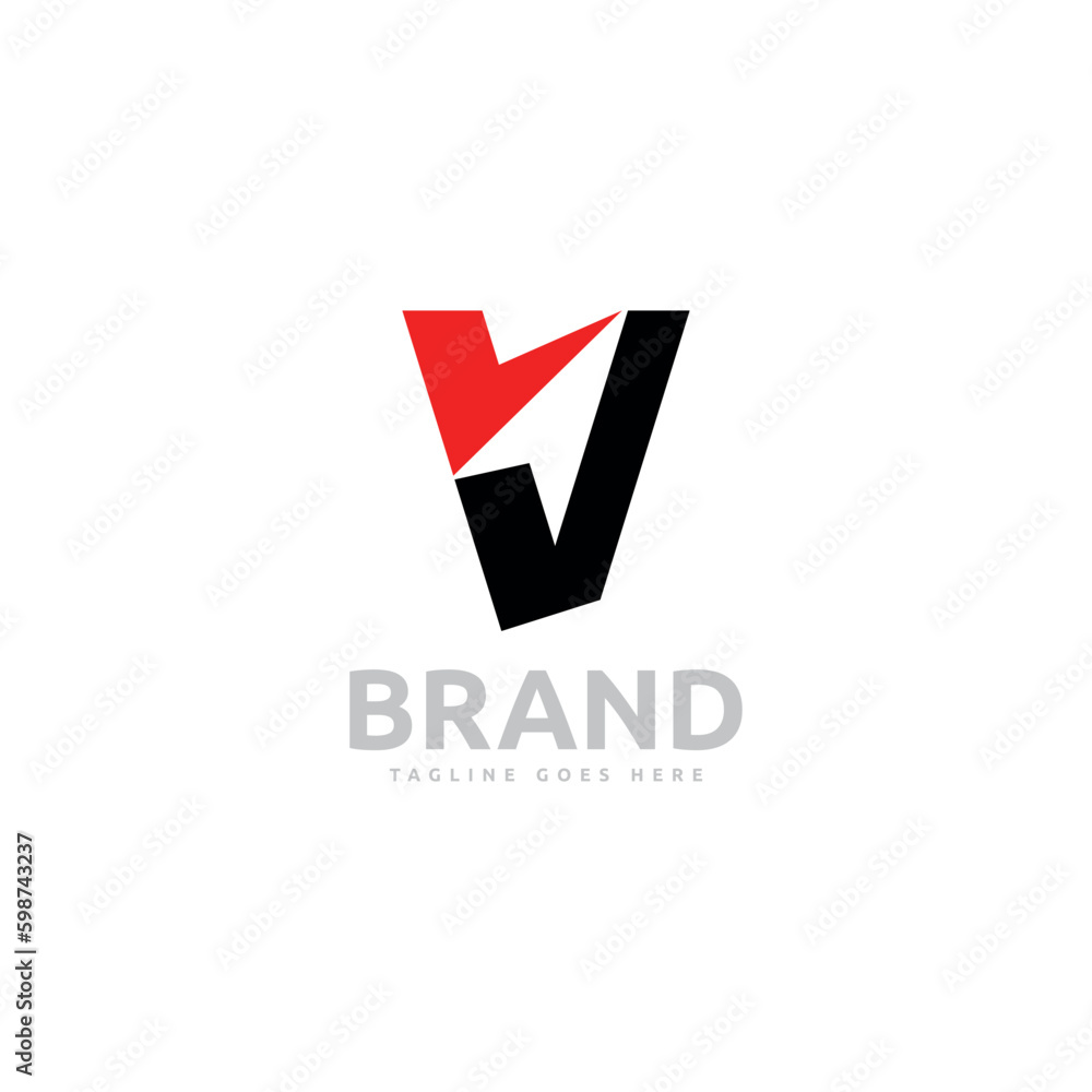 Red V Logo Brand