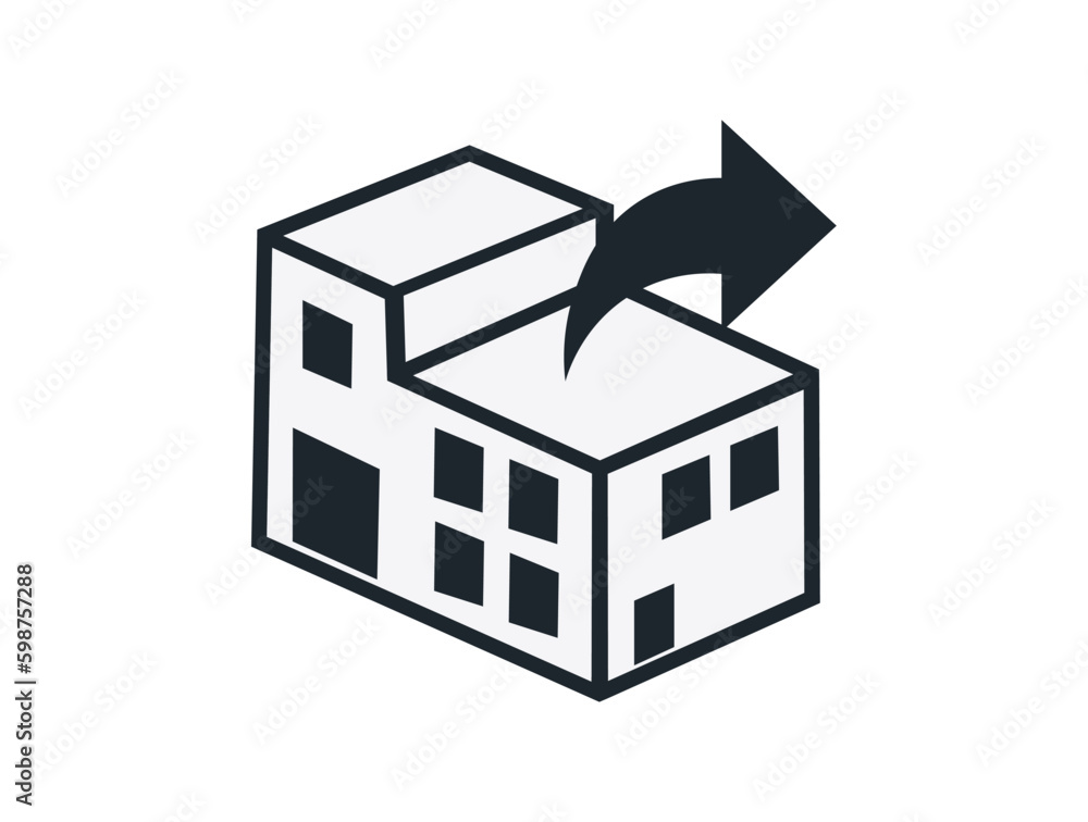 Monochromatic Distributor Symbol. Stock Vector | Adobe Stock