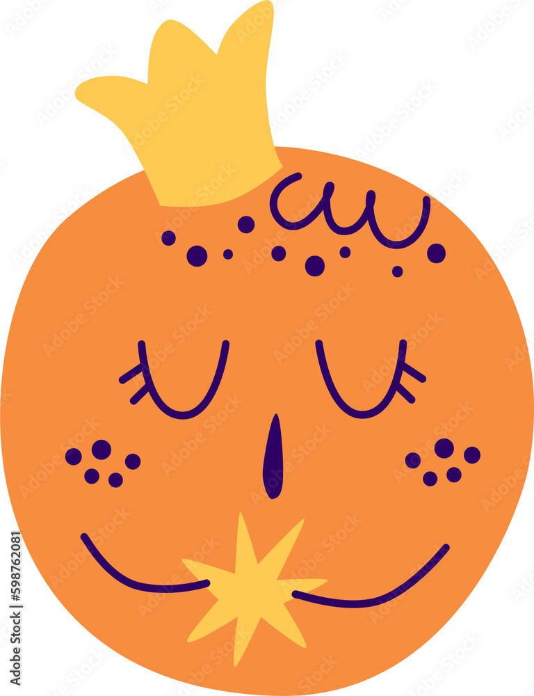 Baby moon face in PNG on transparent background. Cute kids moon ...