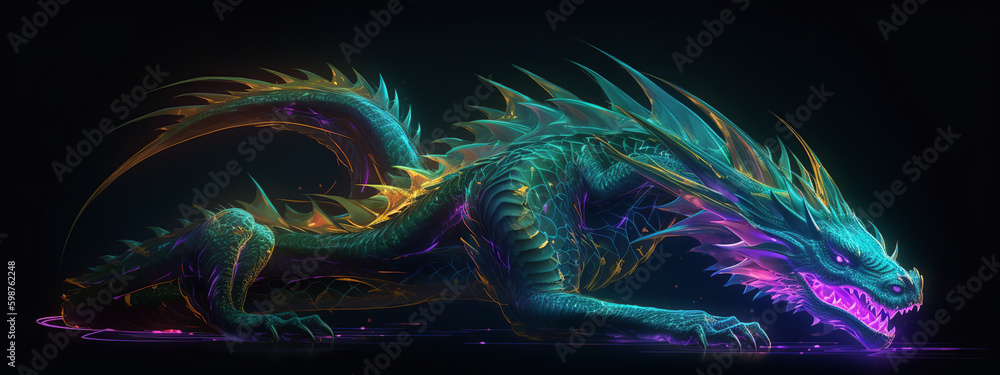 dragon, light, smoke, fractal, art, energy, wave, design, flame, fire ...