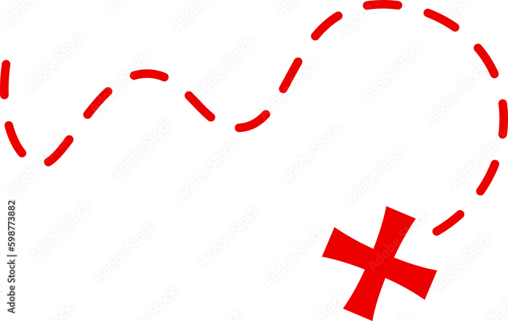 Dotted line x marks the spot Stock Vector | Adobe Stock Dotted line x marks the spot Stock Vector | Adobe Stock