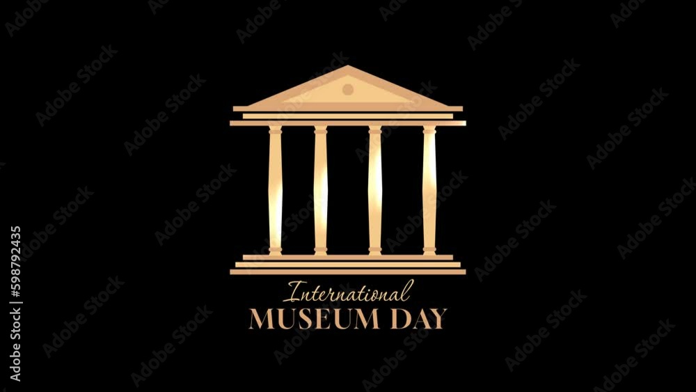 International Museum Day Animated. Animation of a Museum building ...
