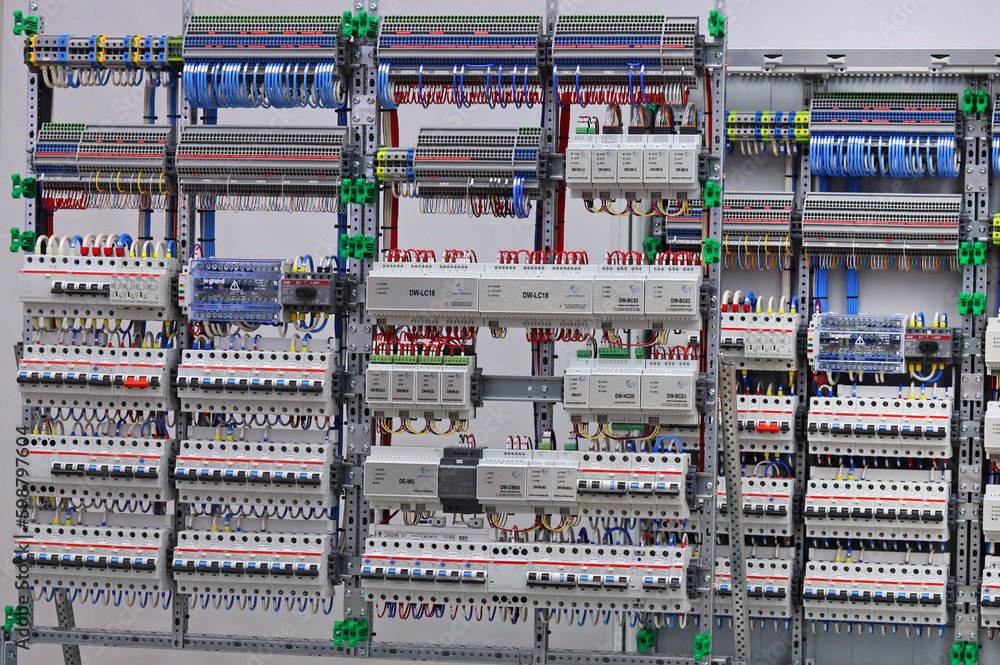 Electric switchboard on the Larnitech automation and ABB circuit ...