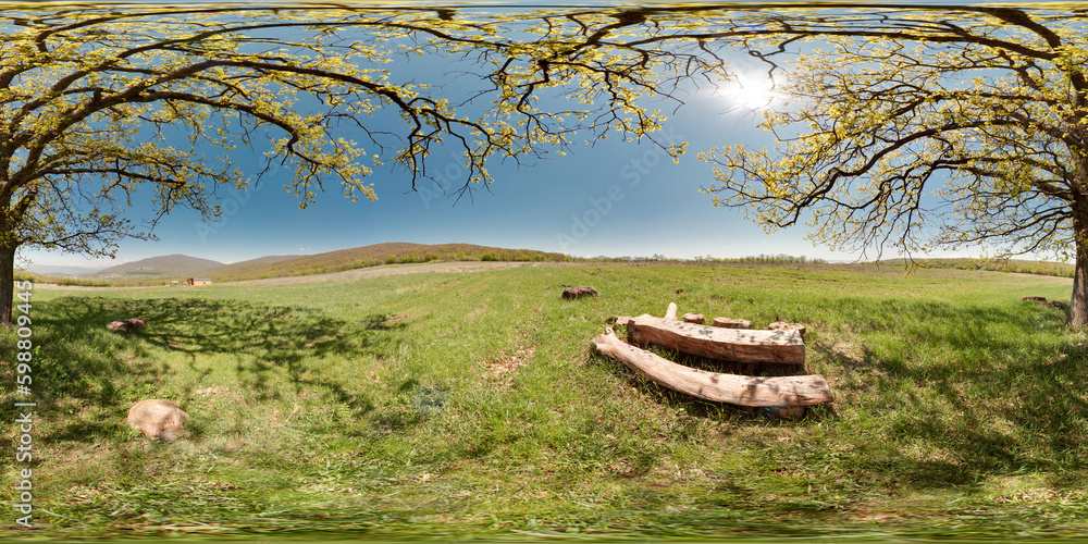 Image with 3D spherical panorama with 360 degree viewing angle. Ready ...