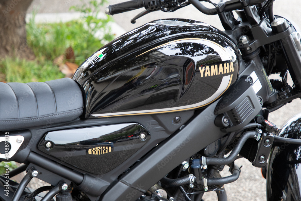 yamaha xsr 125 motorcycle logo sign and brand text on motorbike neo ...