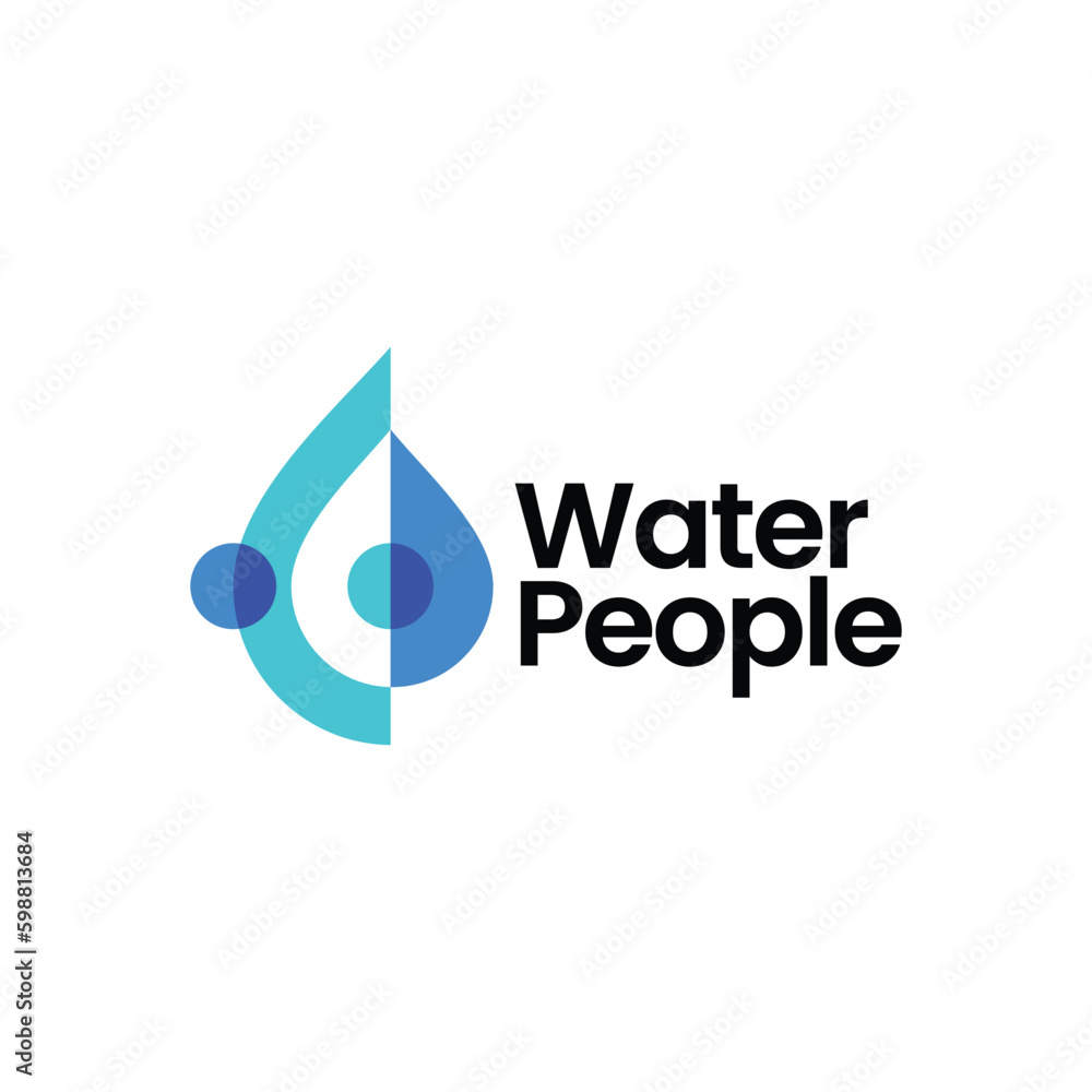 Poster Clean Water Drop People Team Work Family Community Group Logo ...