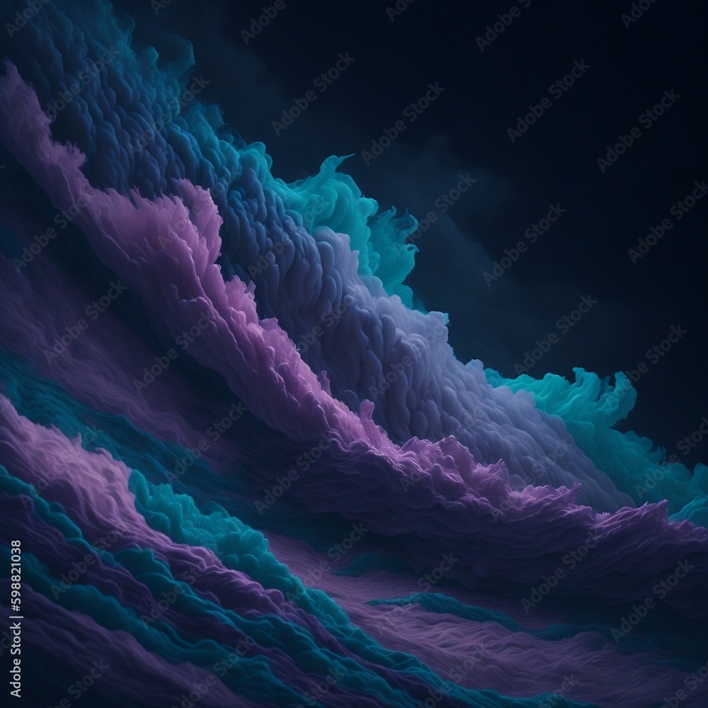 Fog texture. Colored haze. A mixture of colors and water. Mysterious ...