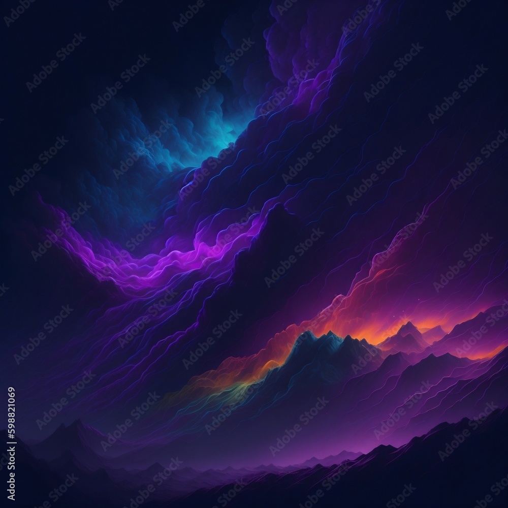 Fog texture. Colored haze. A mixture of colors and water. Mysterious ...