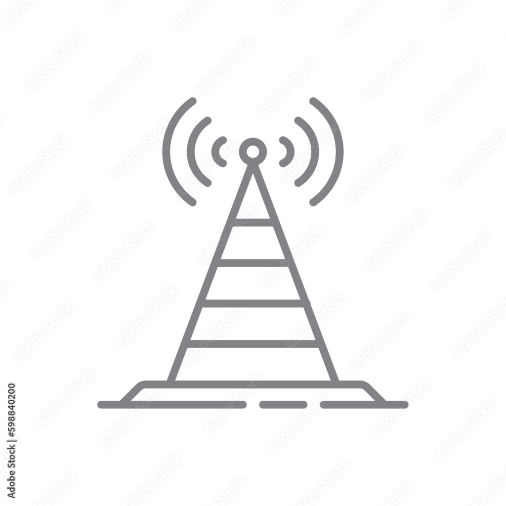 Signal Information technology icon with black outline style. mobile ...