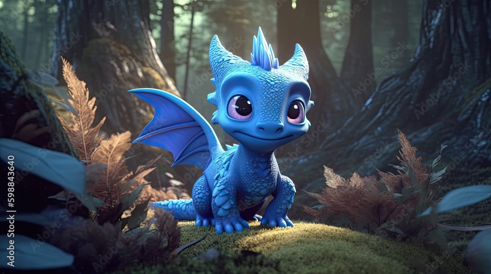 The Dreamy Little Blue Dragon: A Tale of Fantasy in a Peaceful 3D ...