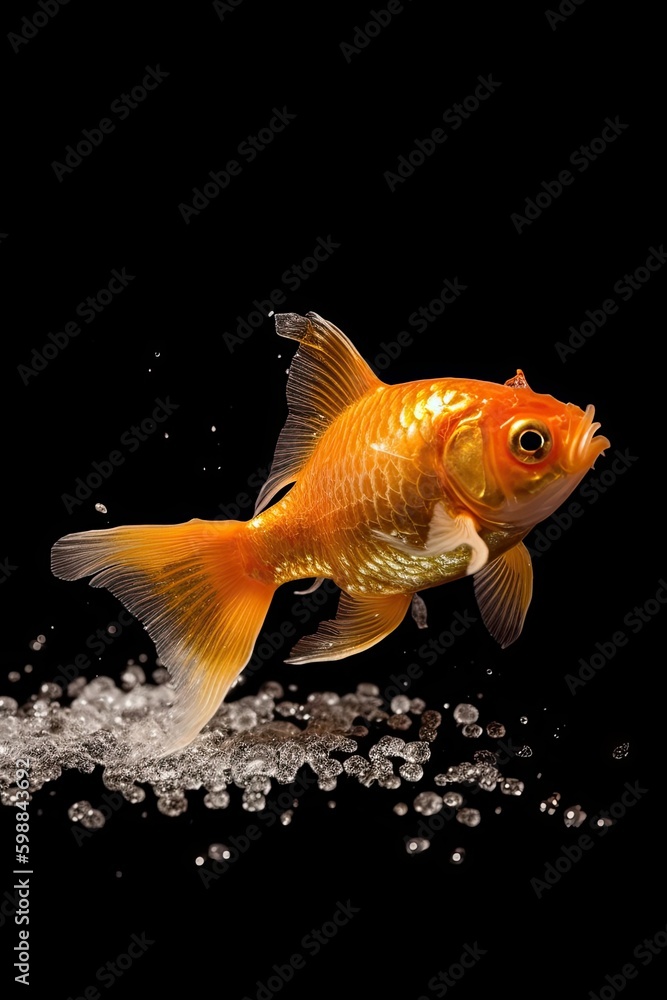 The Glittering Gold Sand Forms a Majestic Koi Fish Shape - an Ideal Pet ...