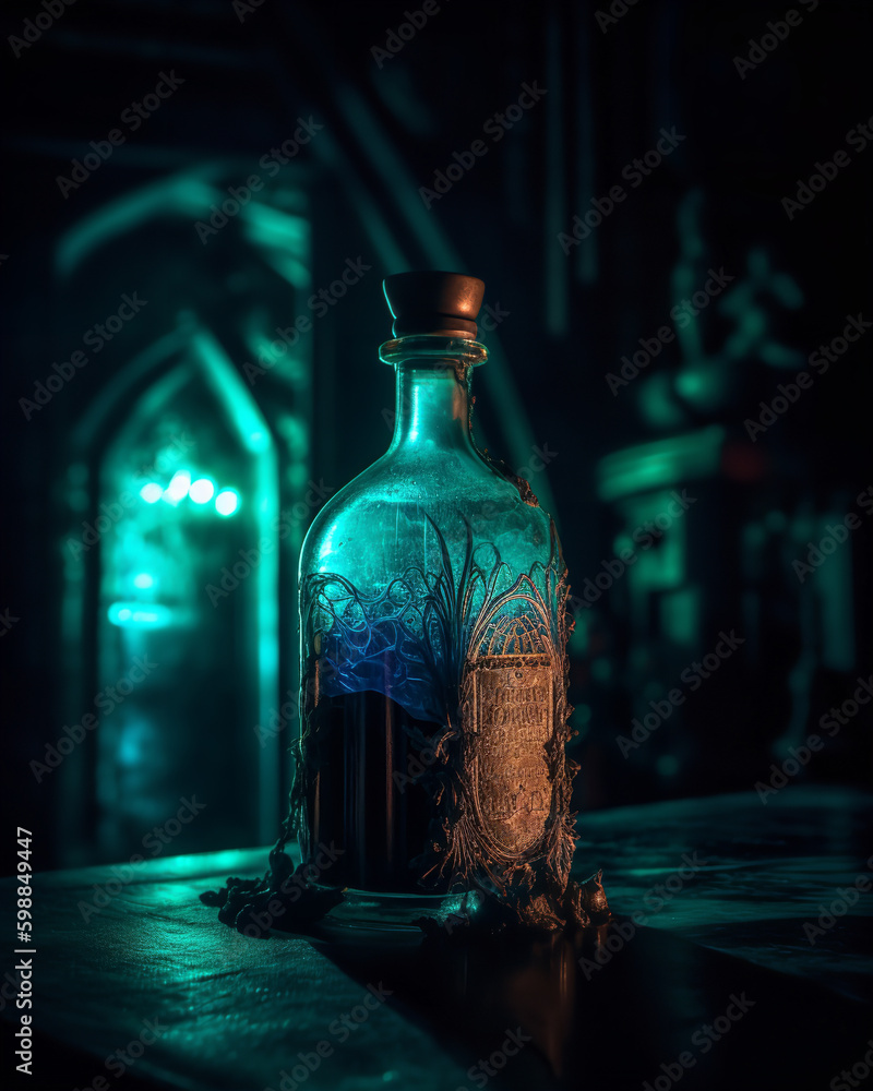 Love potion Dark magic liquid Magic liquid by generative AI ilustração ...