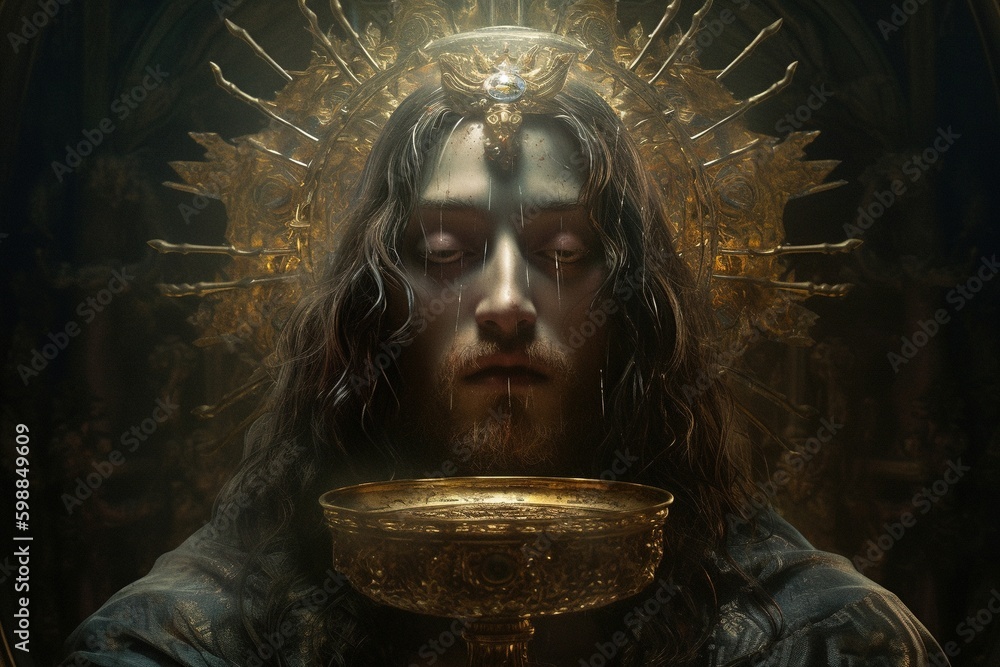 Eucharist Feast of Corpus Christi. Jesus Christ in the monstrance ...