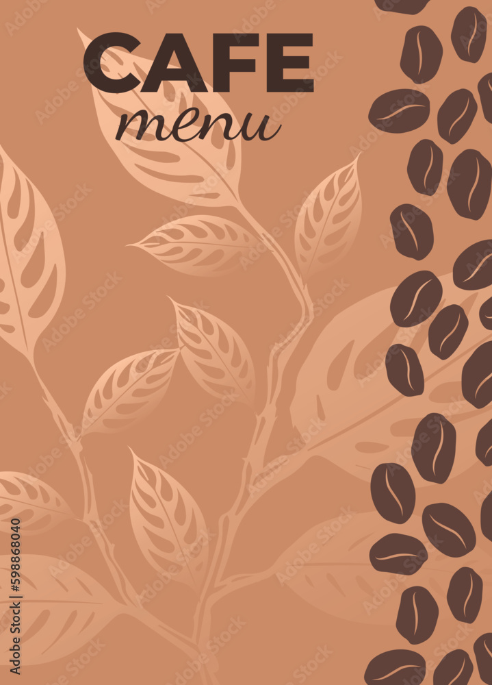 Coffee menu design template. Vector drawing, design elements. Stock ...