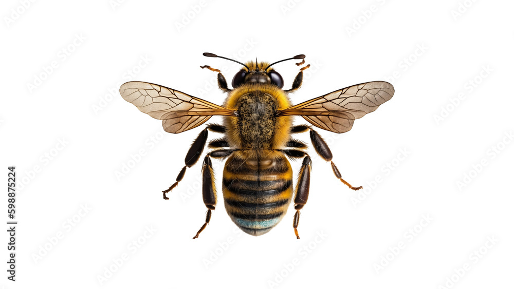 3d rendering of Bee isolated on transparent background, Generative AI ...