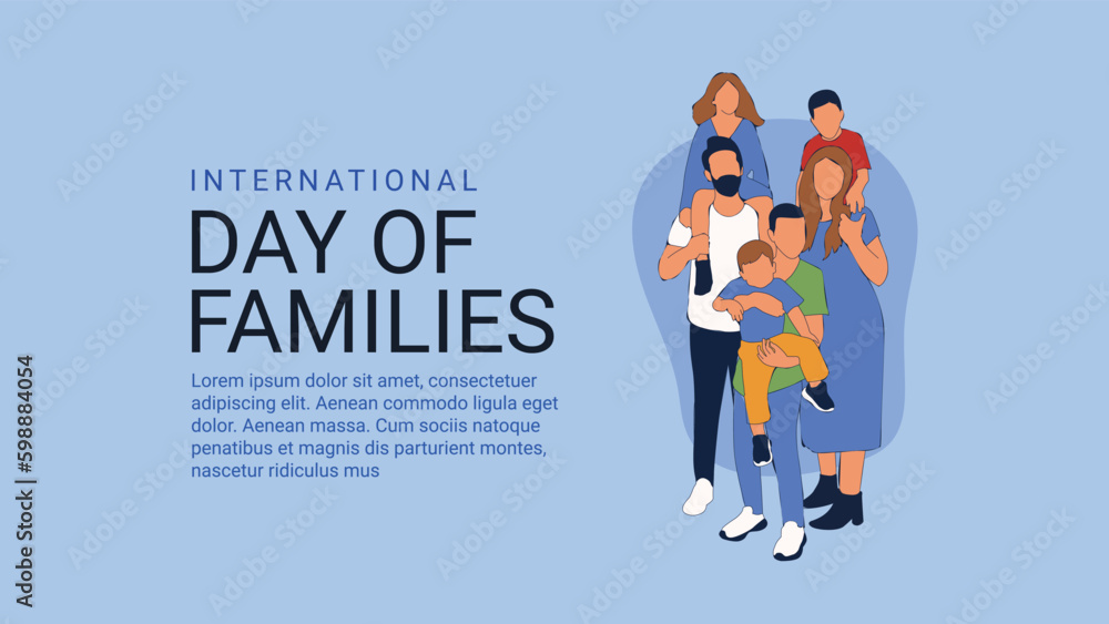International Day of Families, world international day of family banner ...