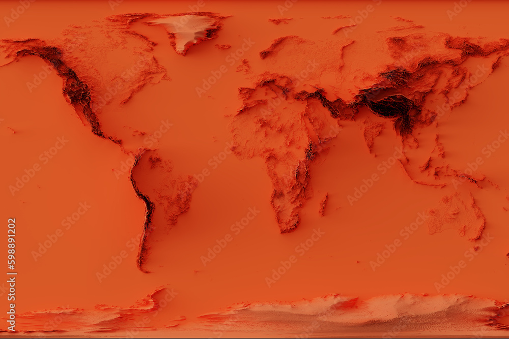 Relieve de mapa del mundo Stock Illustration | Adobe Stock