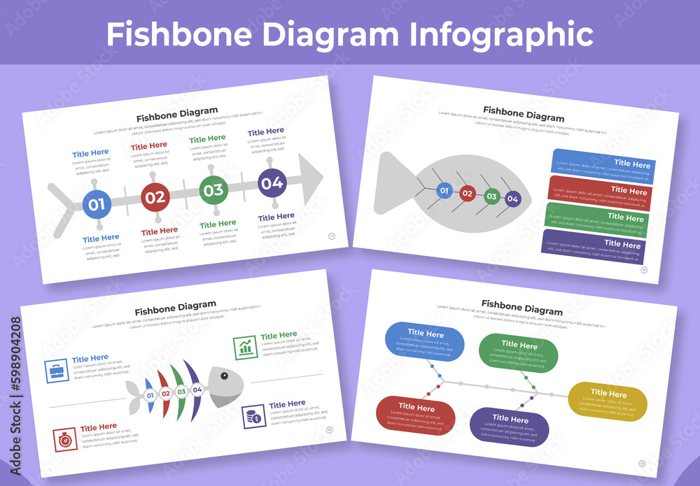 Fishbone Diagram for Infographic Template Stock Template | Adobe Stock