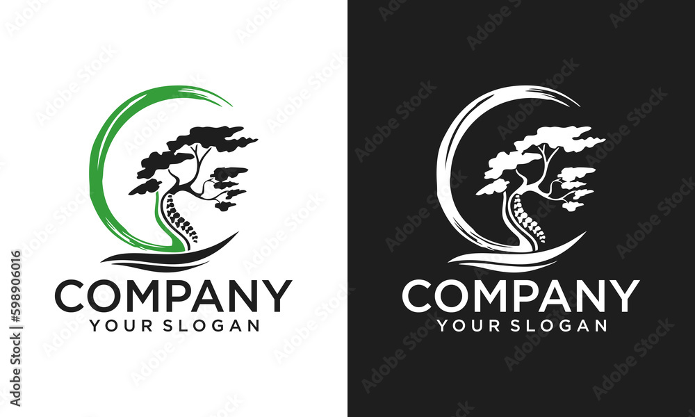 Spine Chiropractic Tree Life Logo Design Modern Logo Design. Spinal ...