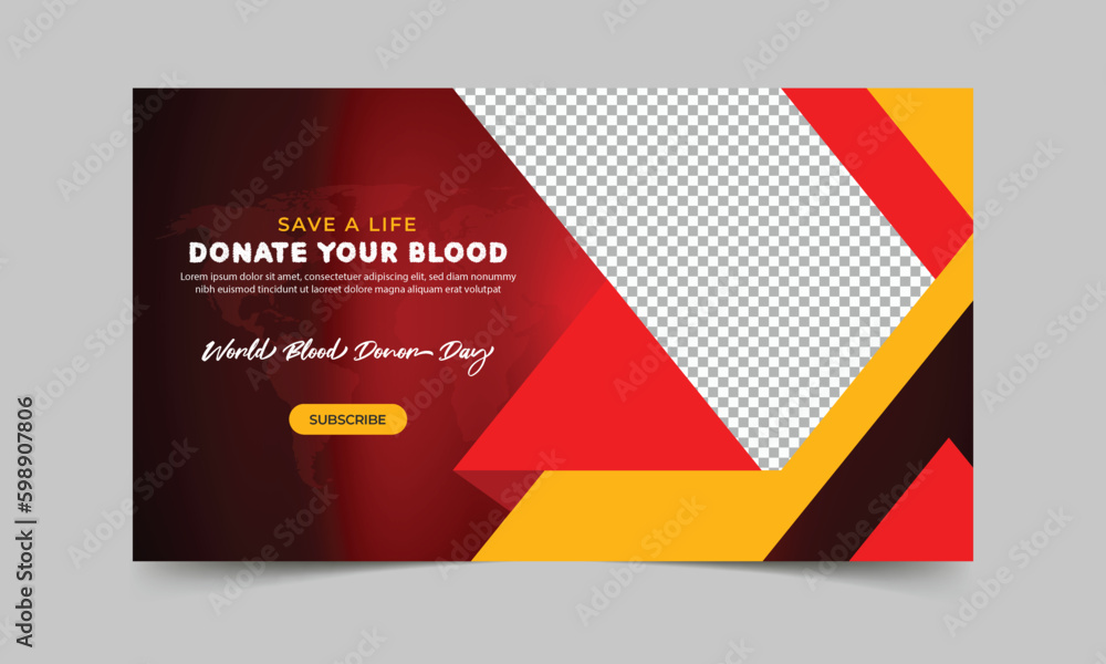 A web banner design for donate your blood, Blood donation social media ...