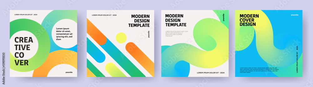 Creative covers or posters in modern minimal style for corporate ...