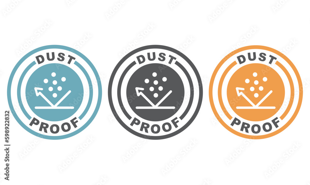 Dust Proof - vector, information, sign, icon, label. Stock Vector ...